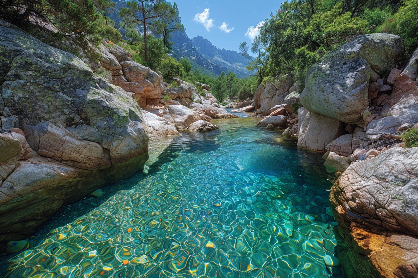 La rivière du Cavu et ses fantastiques piscines naturelles – Croissant ...